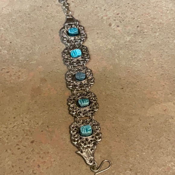 Jewelry | Gorgeous Artist Made Silver And Turquoise Bracelet One Of A ...